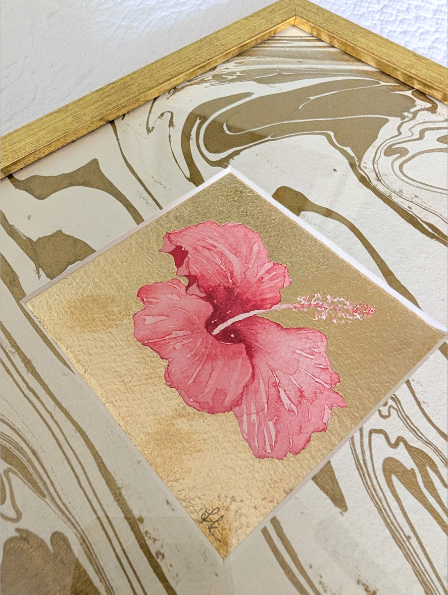 Original Mini - Golden Floral 5 – Fleur Kakasi Art